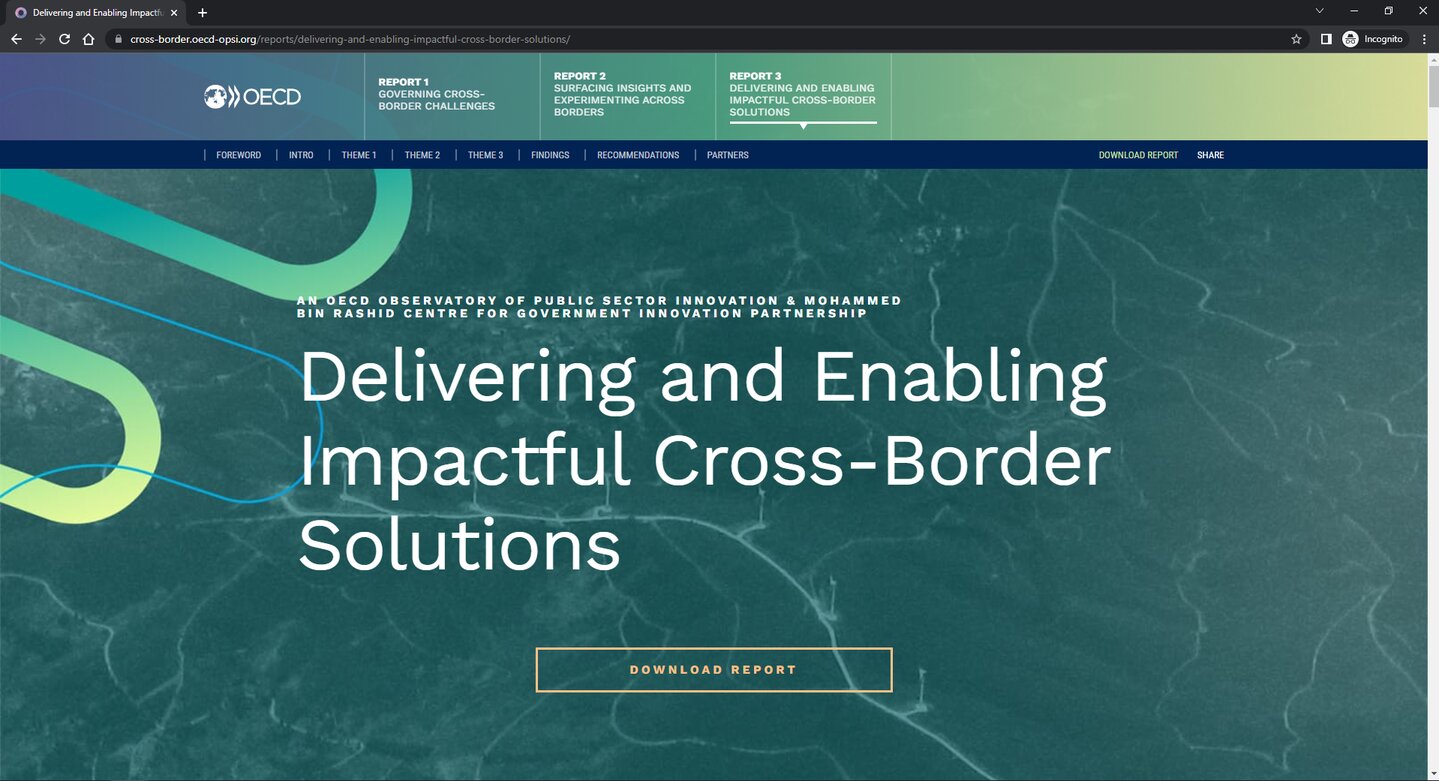 Achieving Cross-Border Government Innovation: Delivering and enabling ...
